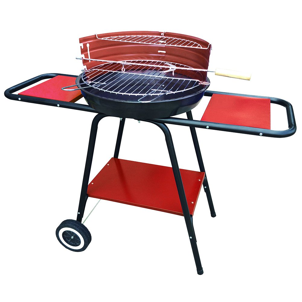 BBQ1150 - Barbekju me qymyr, raft dhe rrota F 46 cm – BAUMARKET